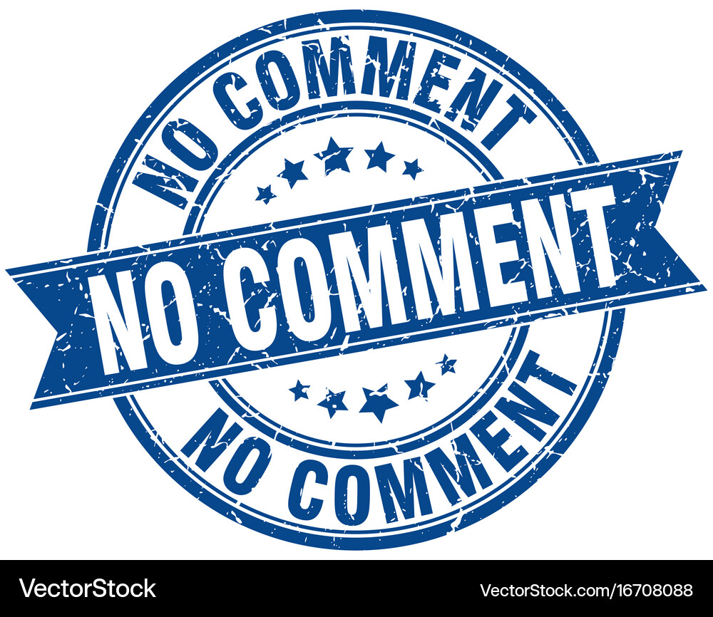 No comment round grunge ribbon stamp Royalty Free Vector