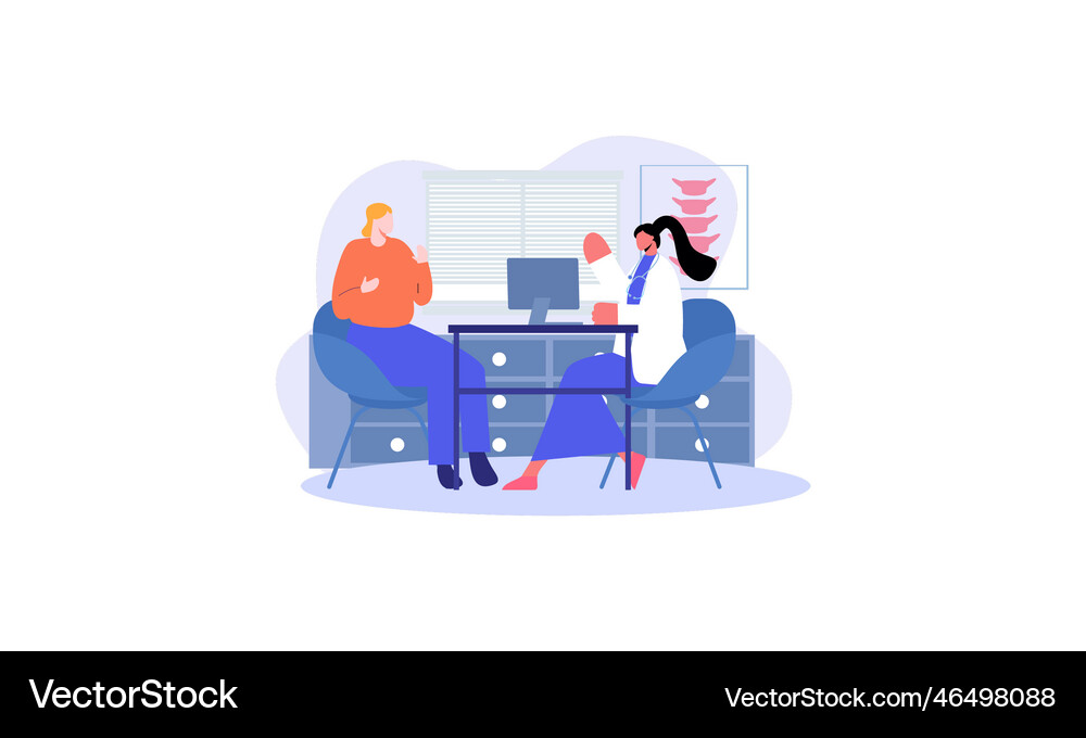 Patient having consultation with doctor Royalty Free Vector