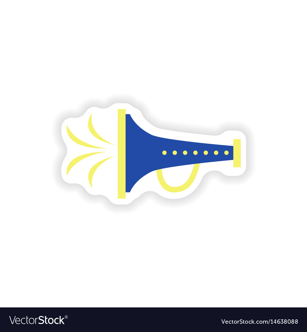 Stylish Paper Sticker On White Background Vector Image