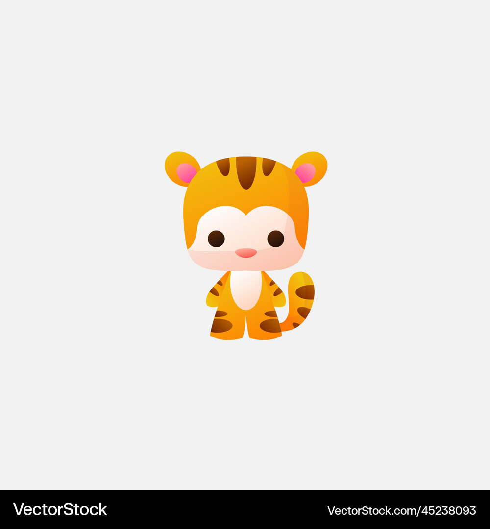 Baby tiger design color Royalty Free Vector Image