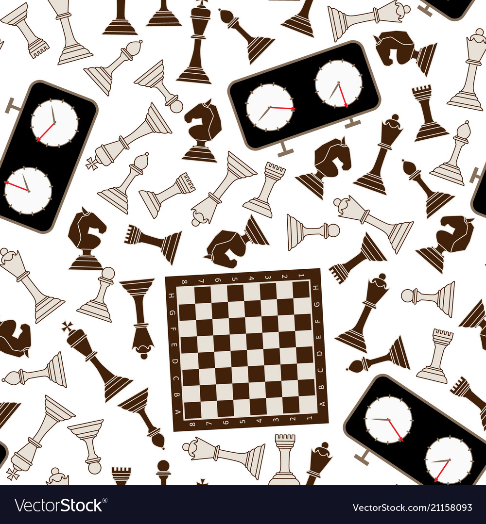 Chess seamless background Royalty Free Vector Image