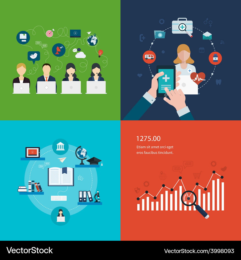 Concept of social media network project Royalty Free Vector