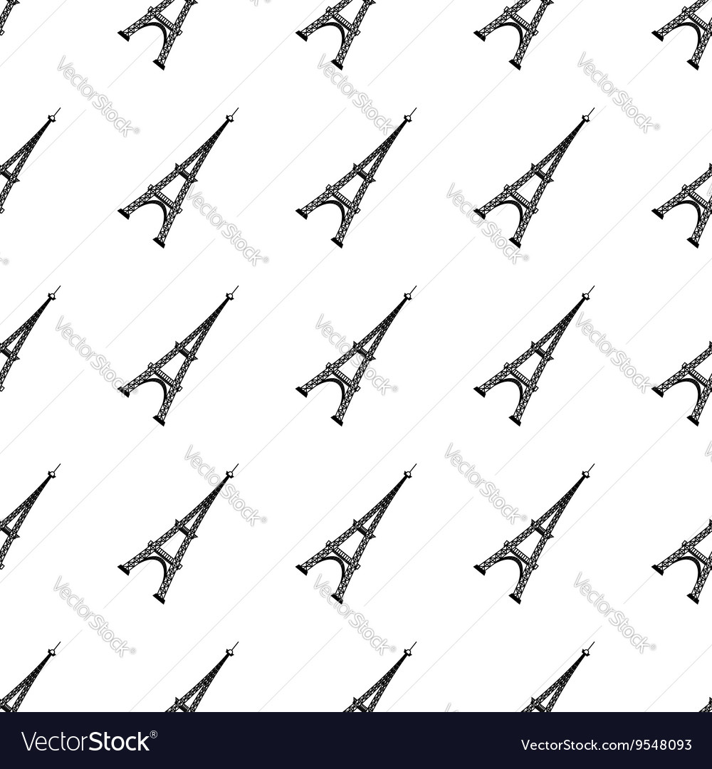 Eiffel Tower Seamless Background Royalty Free Vector Image