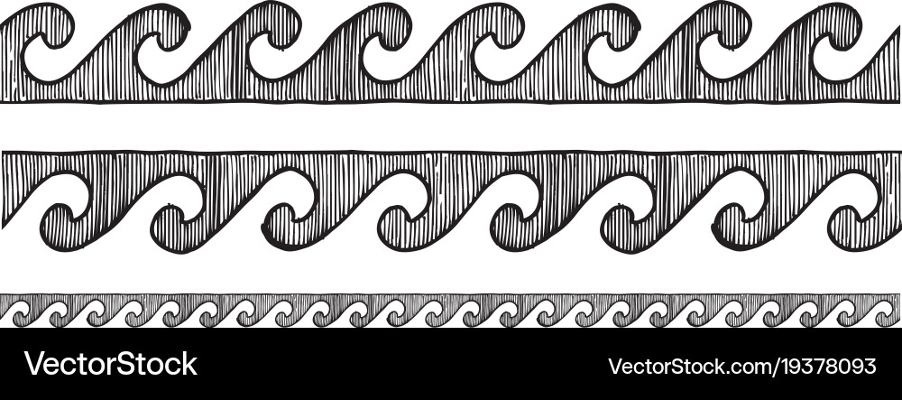 Greek wave grecian ornament Royalty Free Vector Image