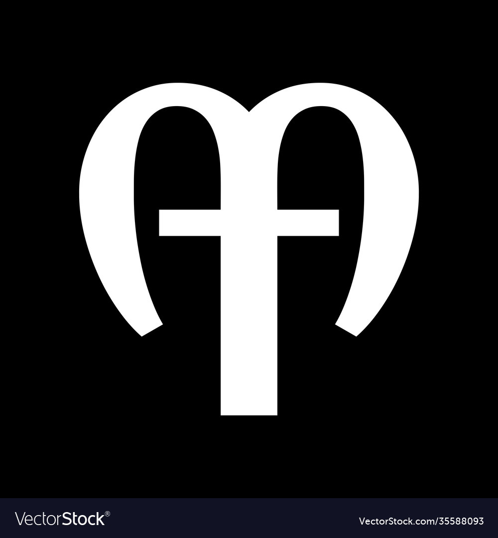 Initial mt Royalty Free Vector Image - VectorStock