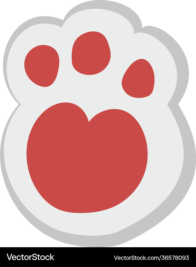 Rabbit bunny paw footprint icon simple Royalty Free Vector