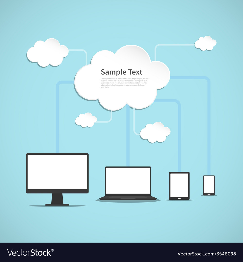 Cloud computing Royalty Free Vector Image - VectorStock