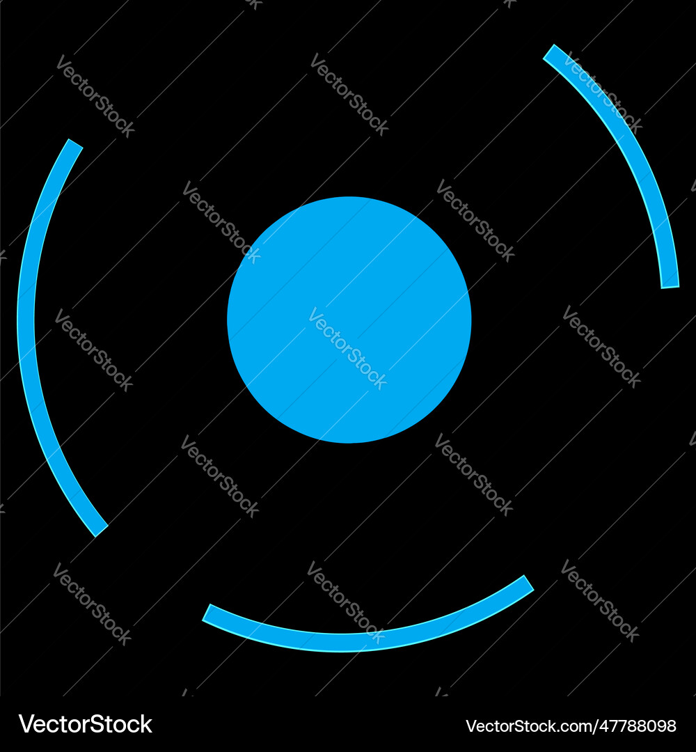 Digital circular clipart isolated on black Vector Image
