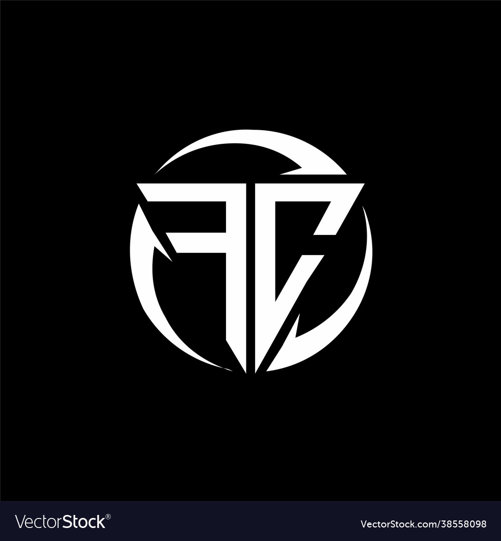 Fc logo monogram design template Royalty Free Vector Image