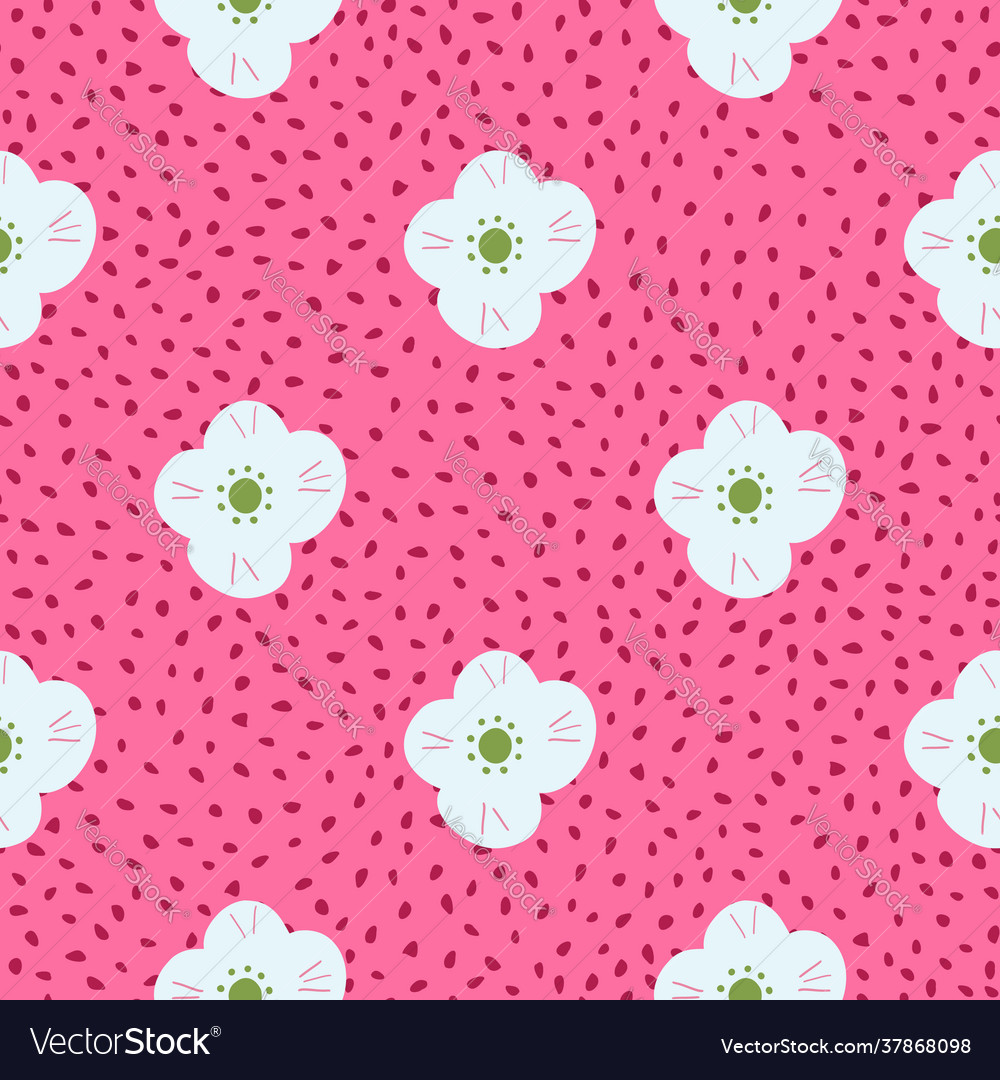 Floral Dotted Pattern Royalty Free Vector Image