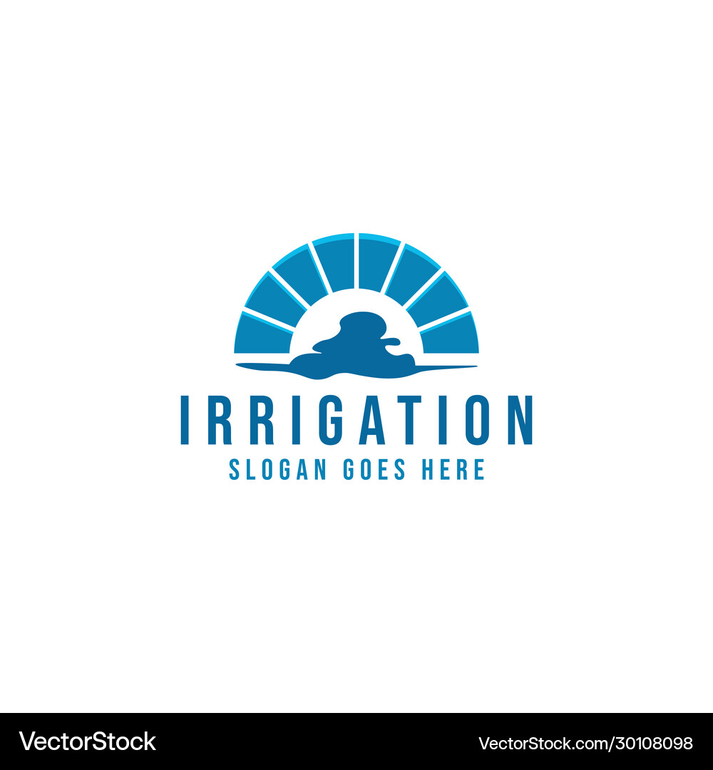 Irrigation water canal bridge logo ideas Vector Image