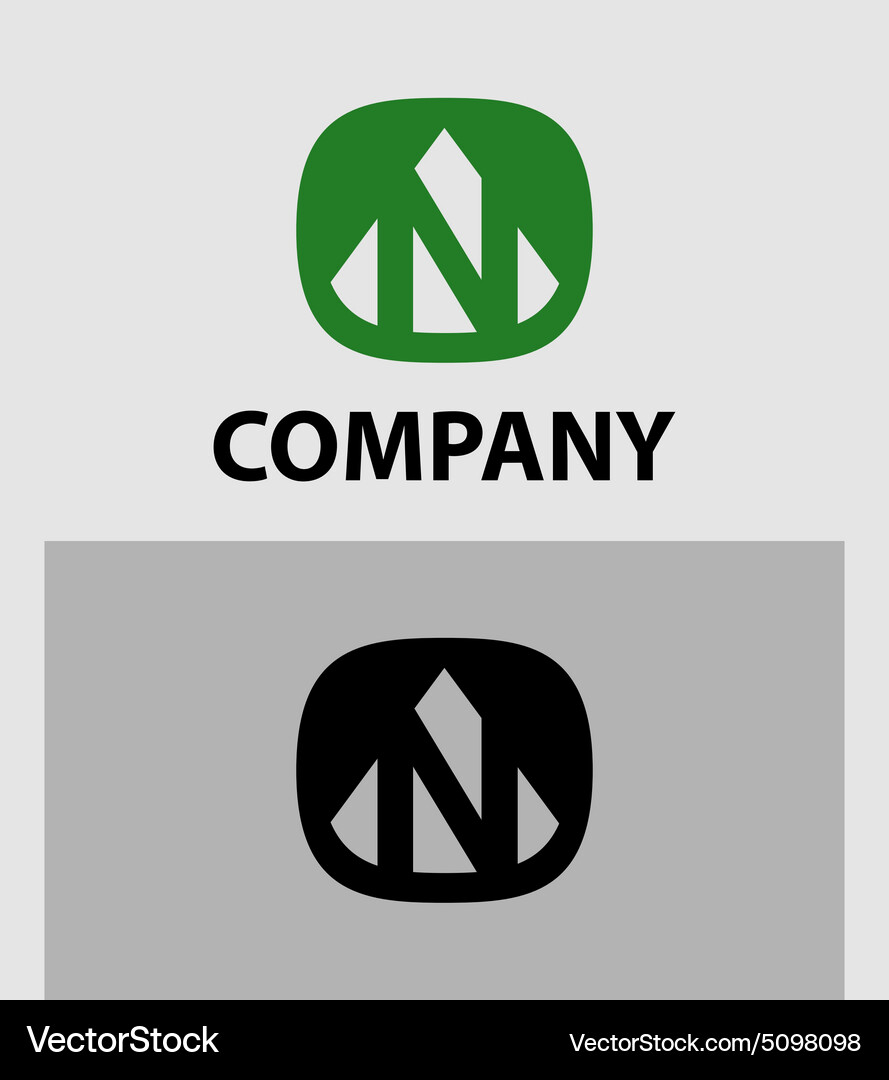 Letter N emblem symbol Creative corporate concept Vector Image
