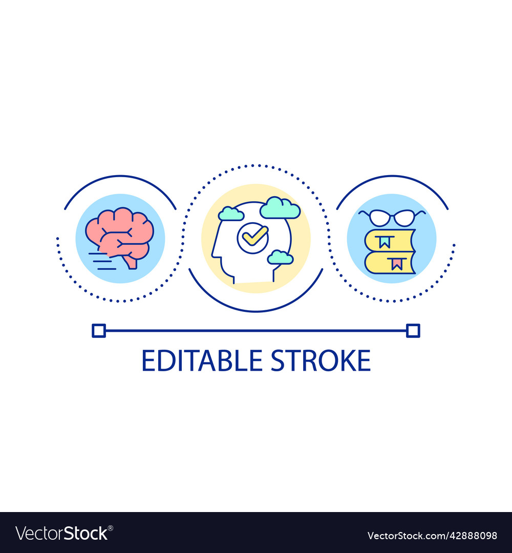 Remember information technique loop concept icon Vector Image