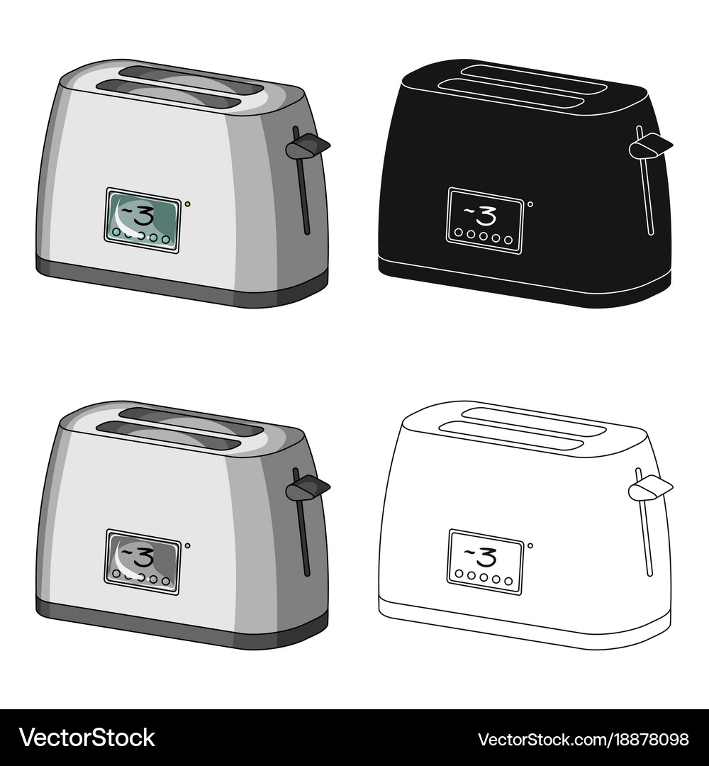 Toaster single icon in cartoon styletoaster Vector Image