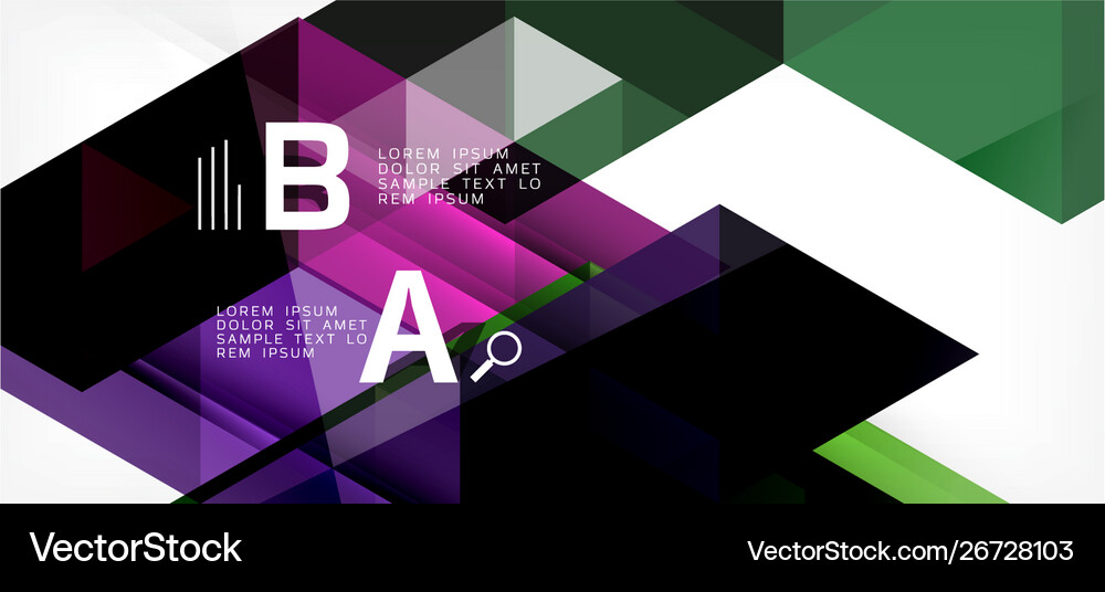 Abstract concept triangle graphic element Vector Image