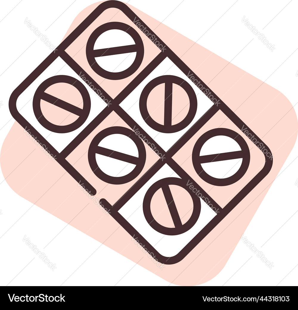 Allergy medicine on white background Royalty Free Vector