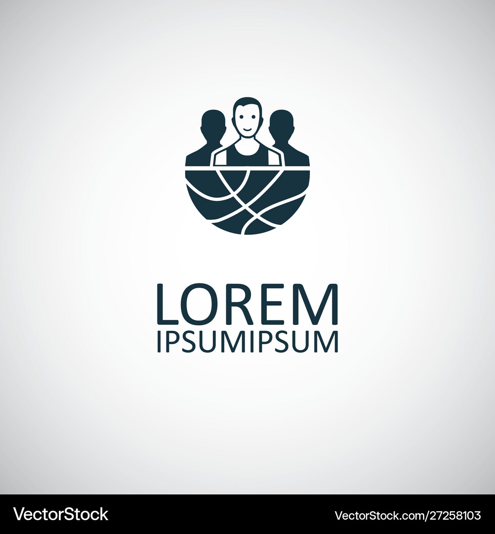 Basketball team icon for web and ui on white Vector Image