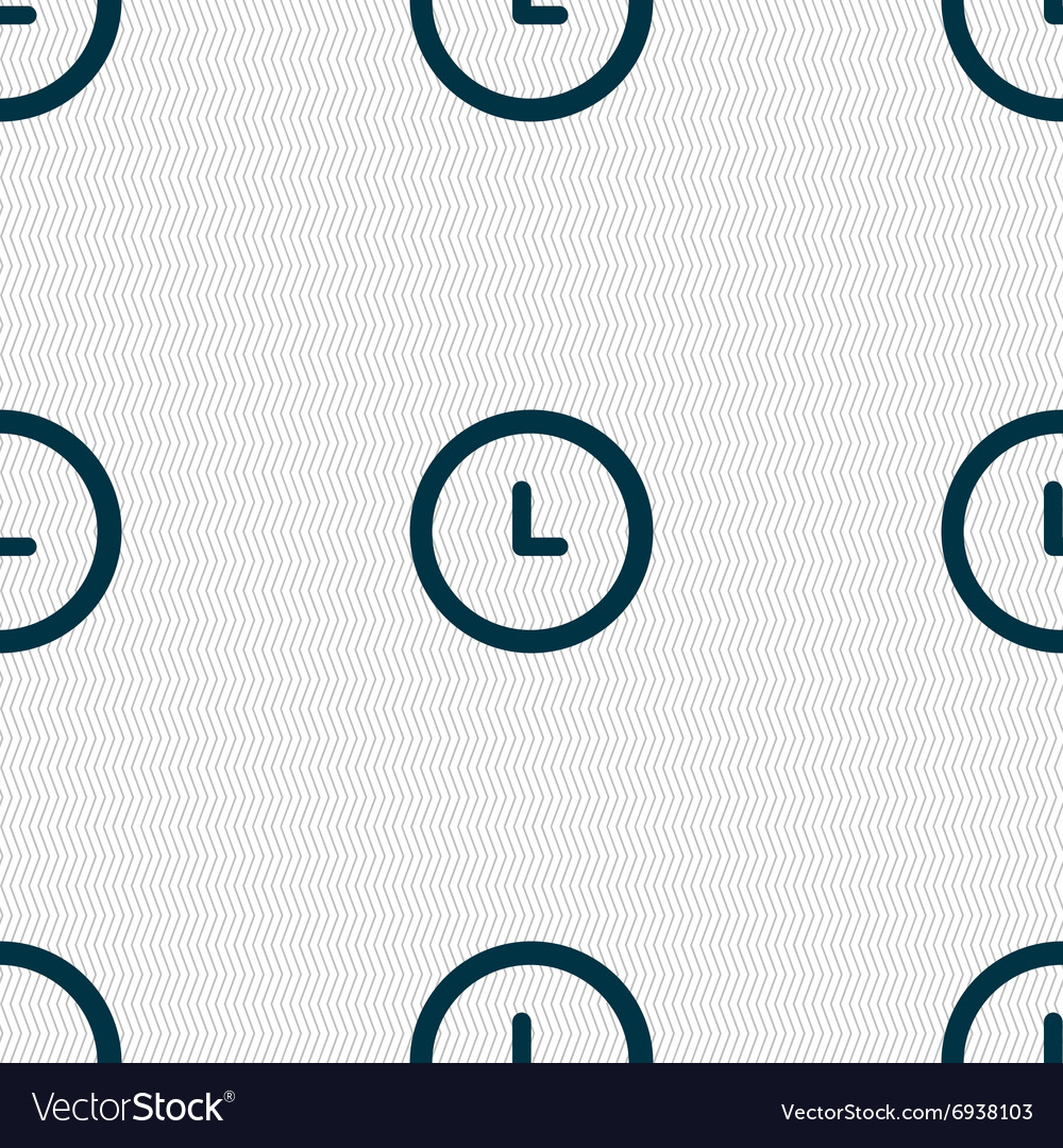 Clock icon sign seamless pattern with geometric Vector Image