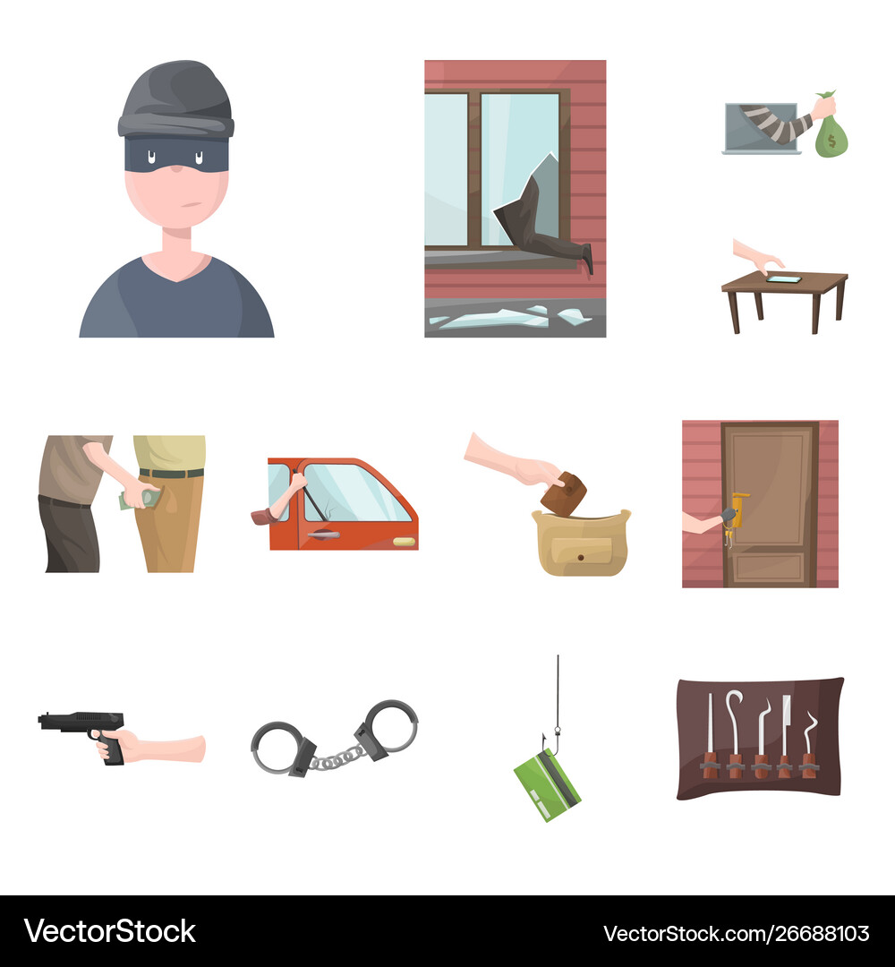 Design criminal and police sign Royalty Free Vector Image