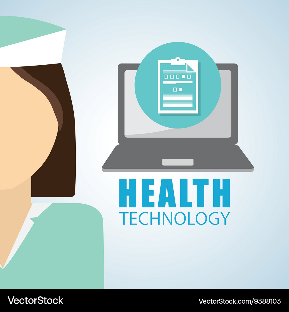 Health care design technology icon isolated Vector Image