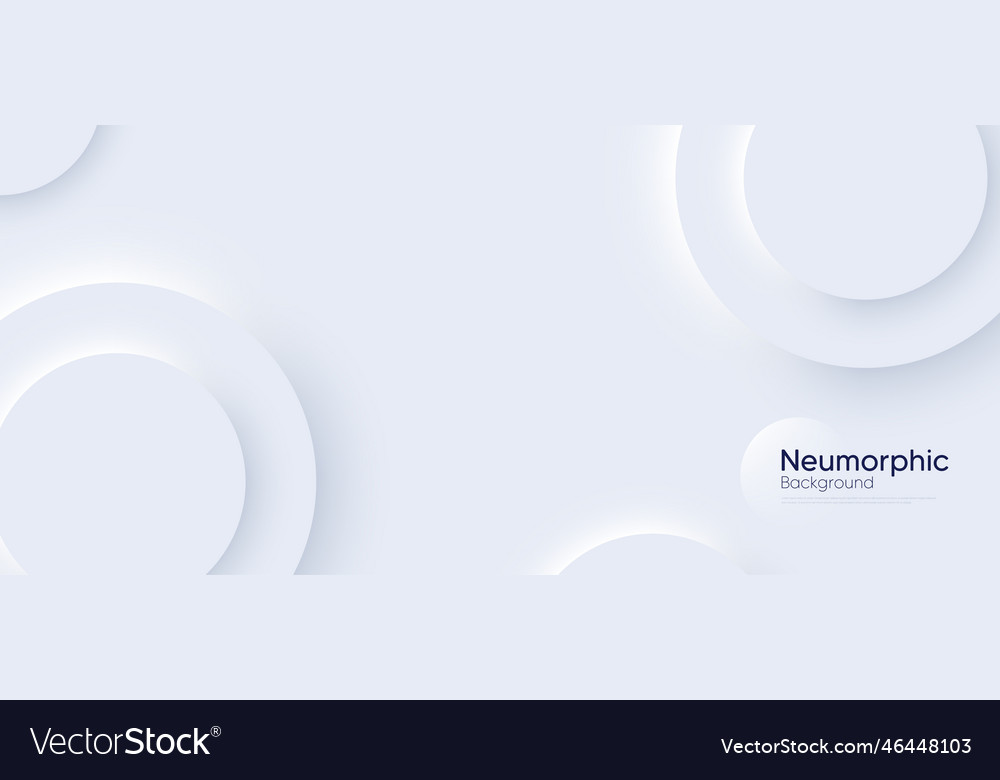 Neumorphic circular background with round Vector Image