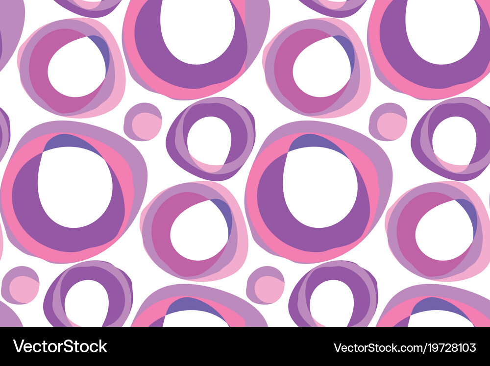 Retro purple round shapes repeatable motif Vector Image