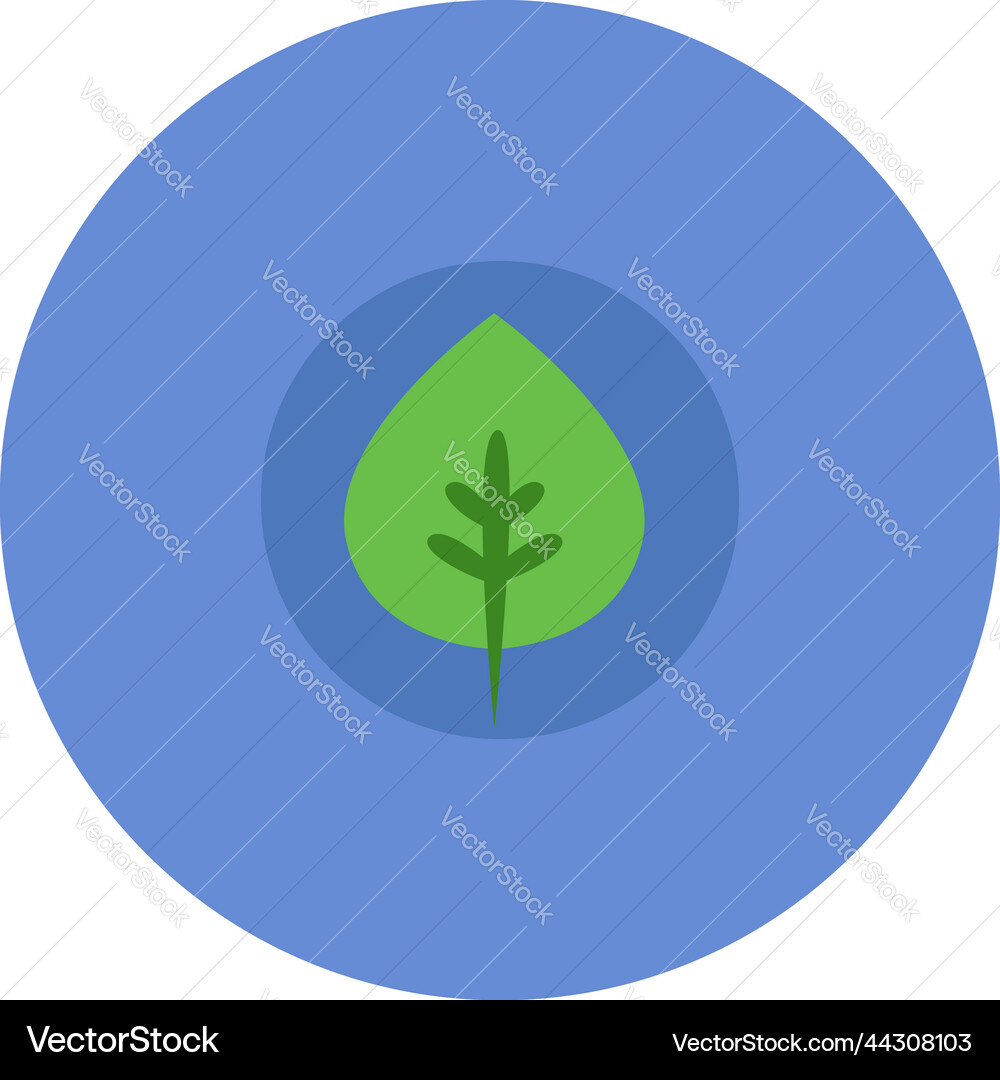 Small green leaf on a white background Royalty Free Vector