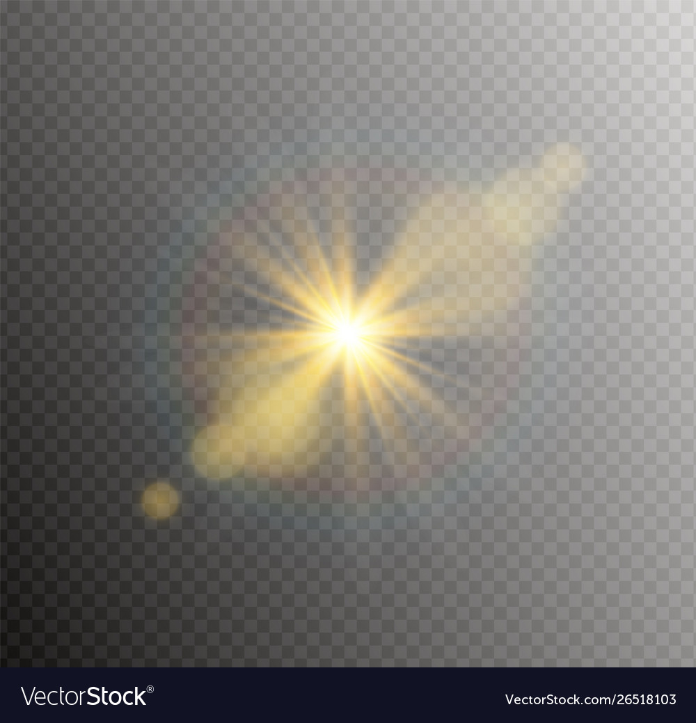 Sunlight light effect Royalty Free Vector Image