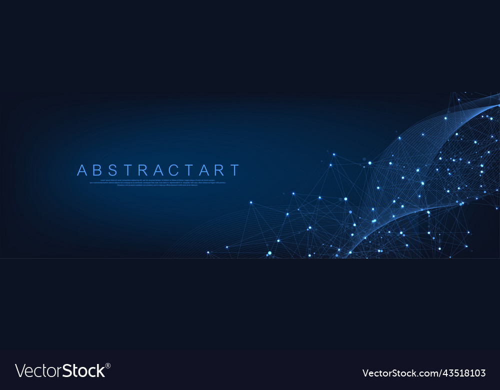 Technology Abstract Lines And Dots Connection Vector Image