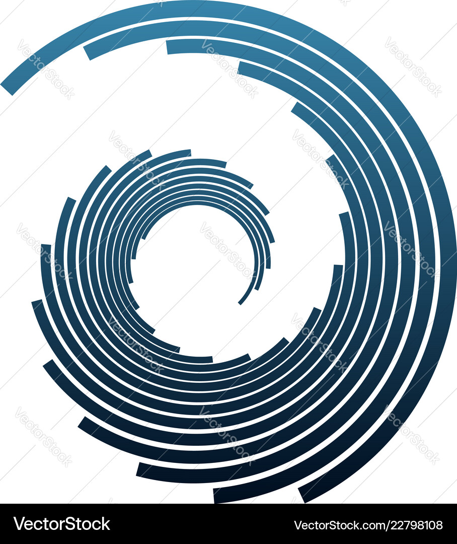 Bars twisting in circular fashion Royalty Free Vector Image