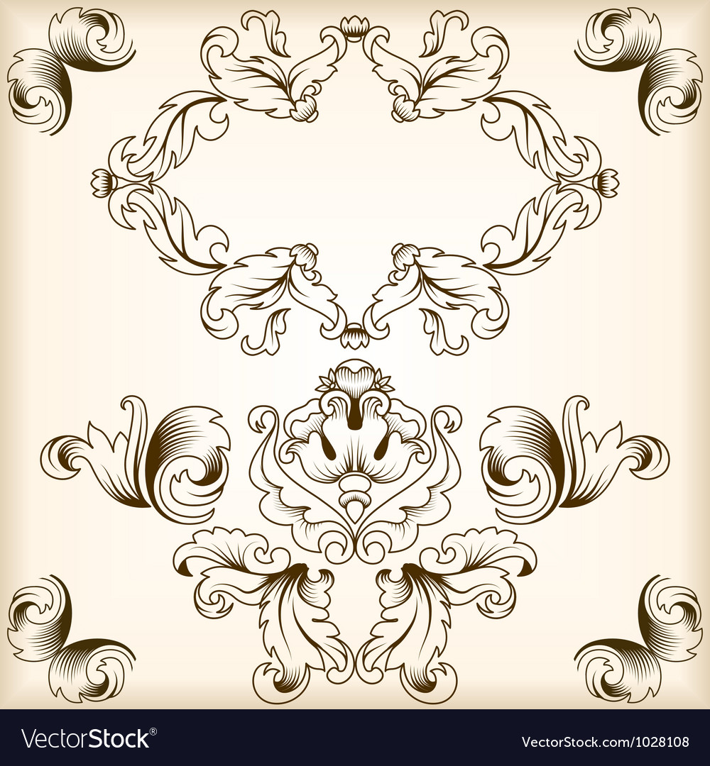 Calligraphic frame Royalty Free Vector Image - VectorStock