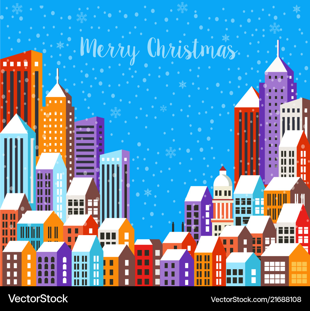 Christmas winter landscape Royalty Free Vector Image