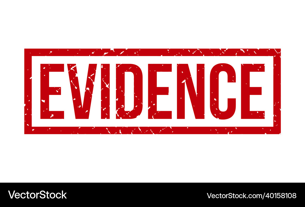 Evidence rubber grunge stamp seal Royalty Free Vector Image