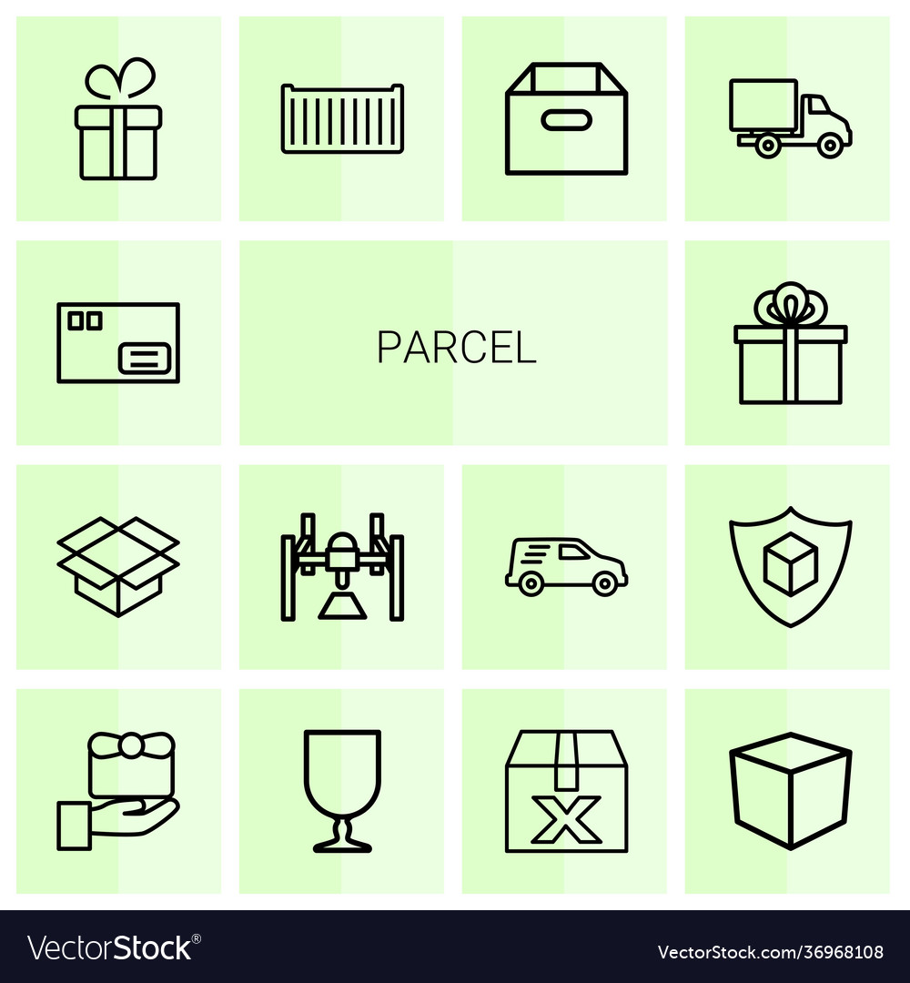 Parcel icons Royalty Free Vector Image - VectorStock