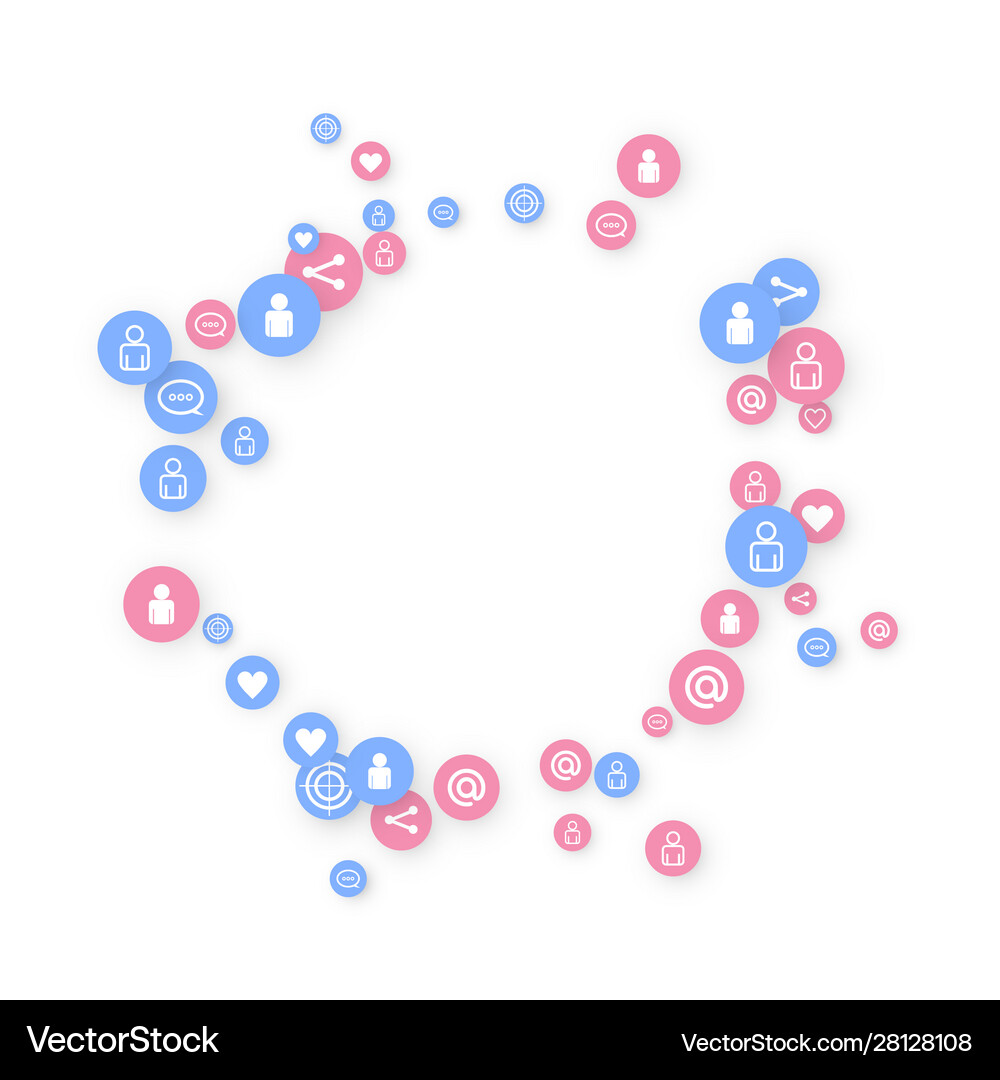 Social media marketing communication Royalty Free Vector