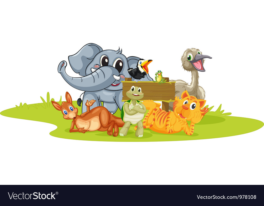Various animals Royalty Free Vector Image - VectorStock