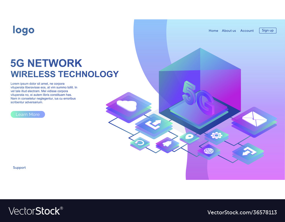 5g network wireless technology Royalty Free Vector Image