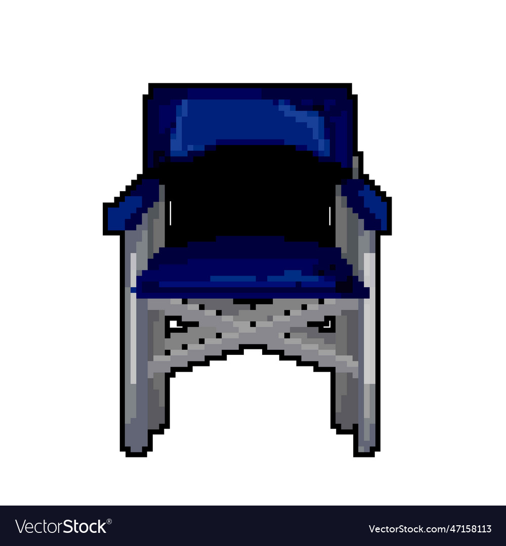 Armchair folding chair game pixel art Royalty Free Vector Armchair folding chair game pixel art Royalty Free Vector