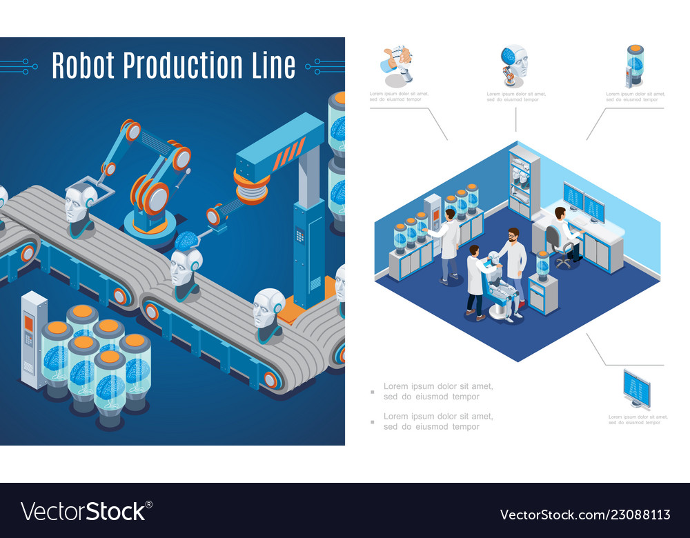 Artificial intelligence invention composition Vector Image