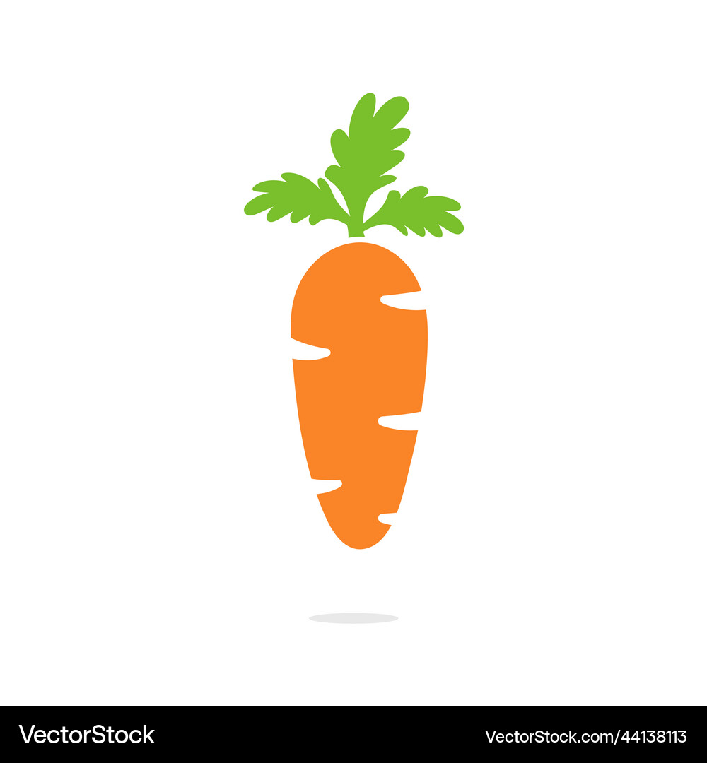 Carrot orange design easter bunny food Royalty Free Vector