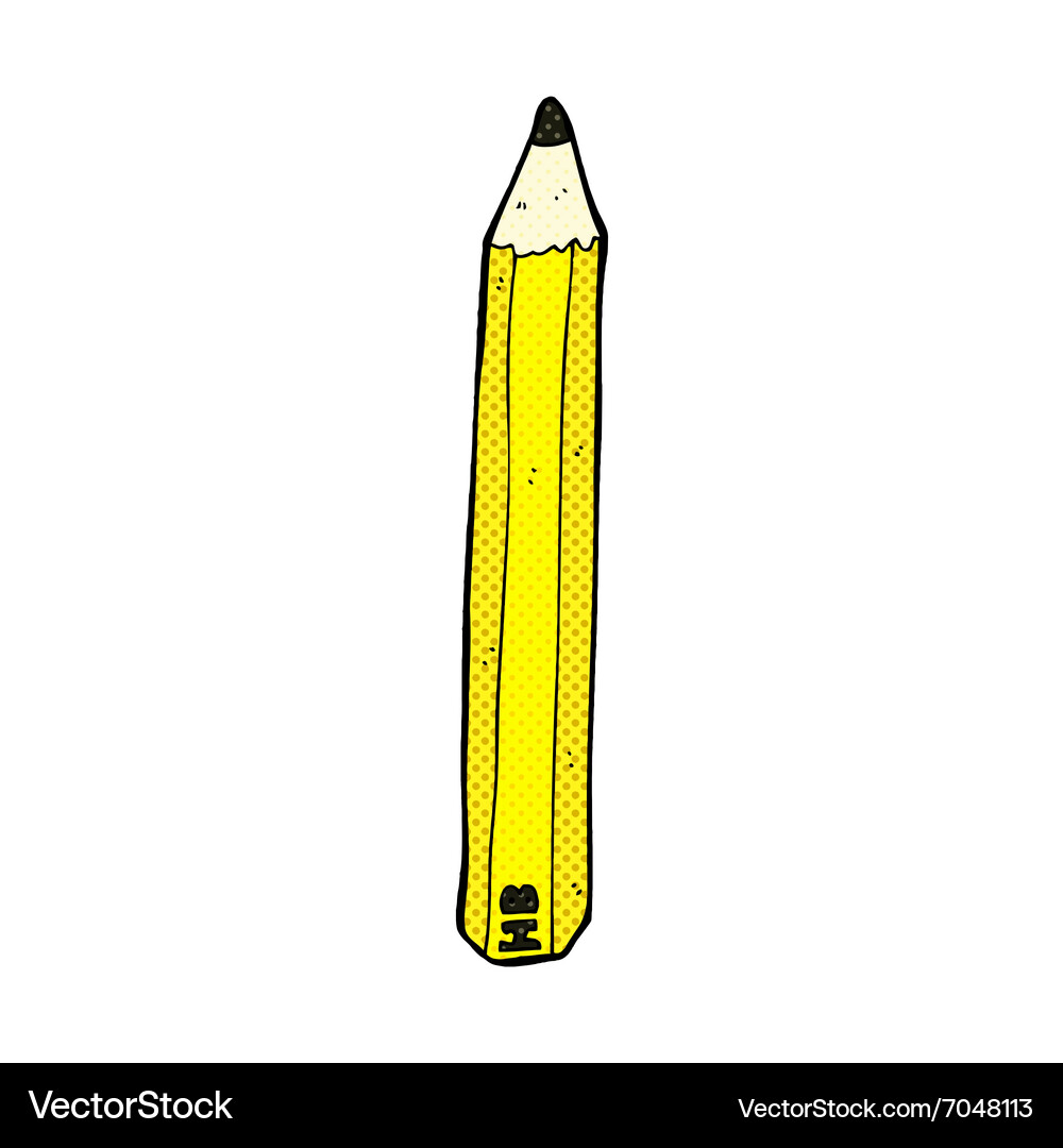 Comic cartoon pencil Royalty Free Vector Image