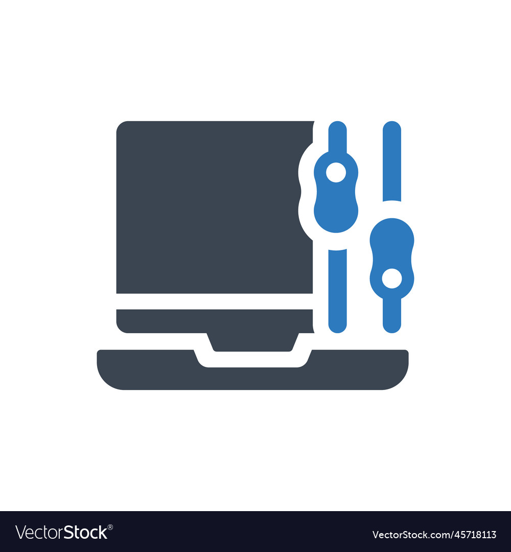 Computer preferences icon Royalty Free Vector Image