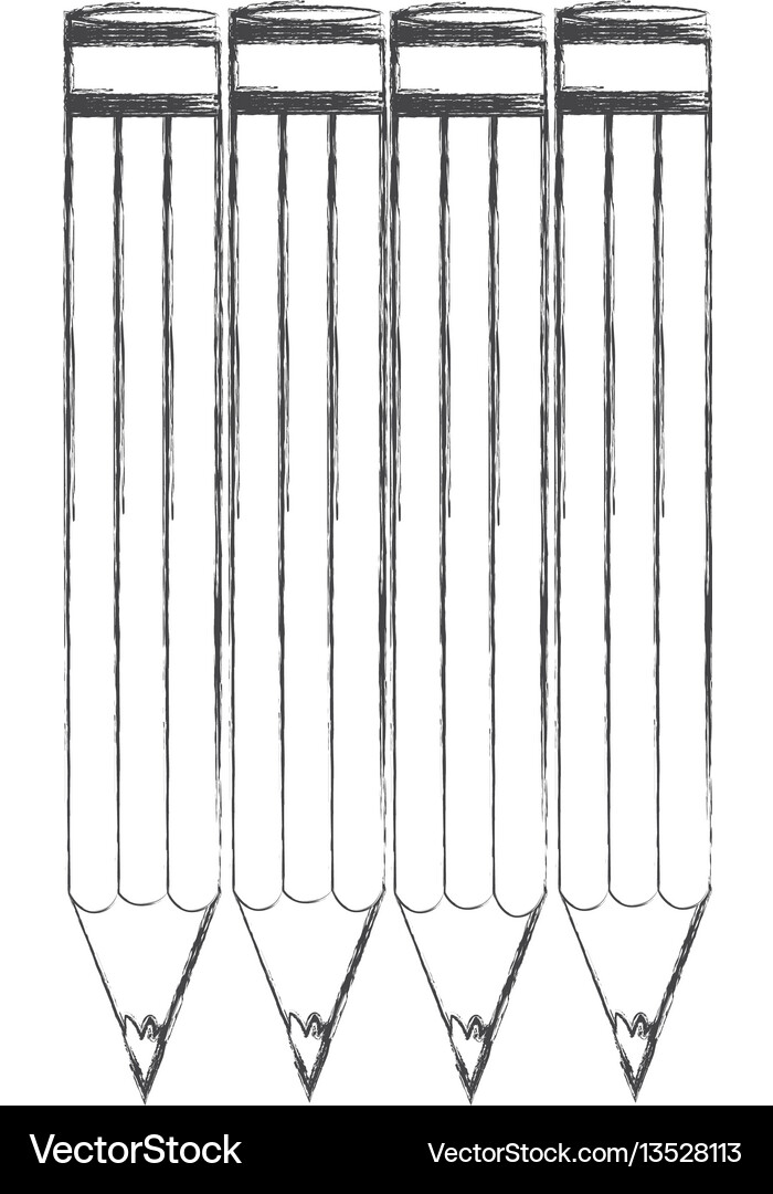 Contour pencils color icon Royalty Free Vector Image