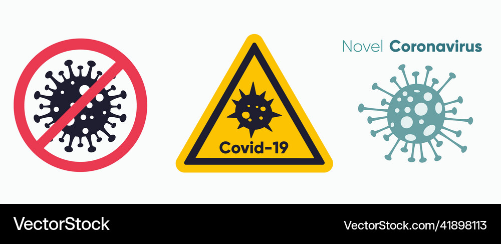 Coronavirus stop sign covid-19 concept Royalty Free Vector
