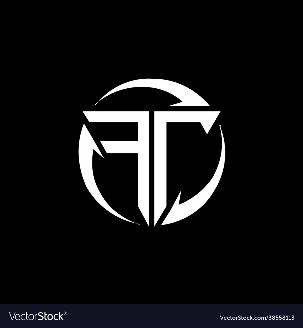 Ft logo monogram design template Royalty Free Vector Image