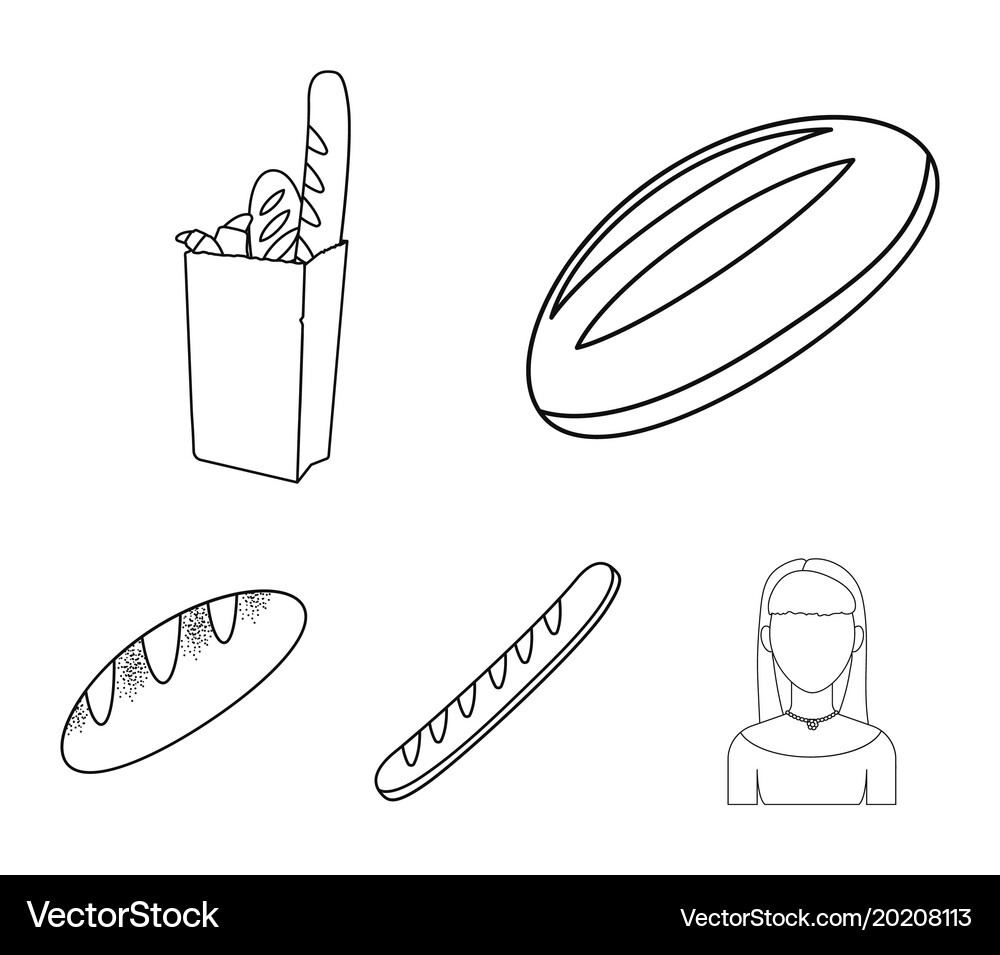 Loaf french bread in a package wheat Royalty Free Vector