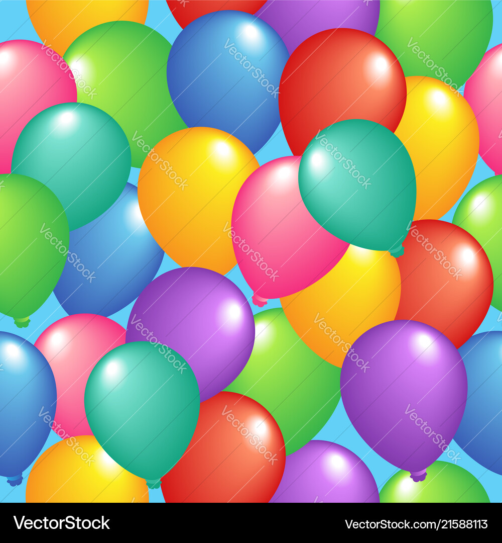 Seamless background with balloons 1 Royalty Free Vector
