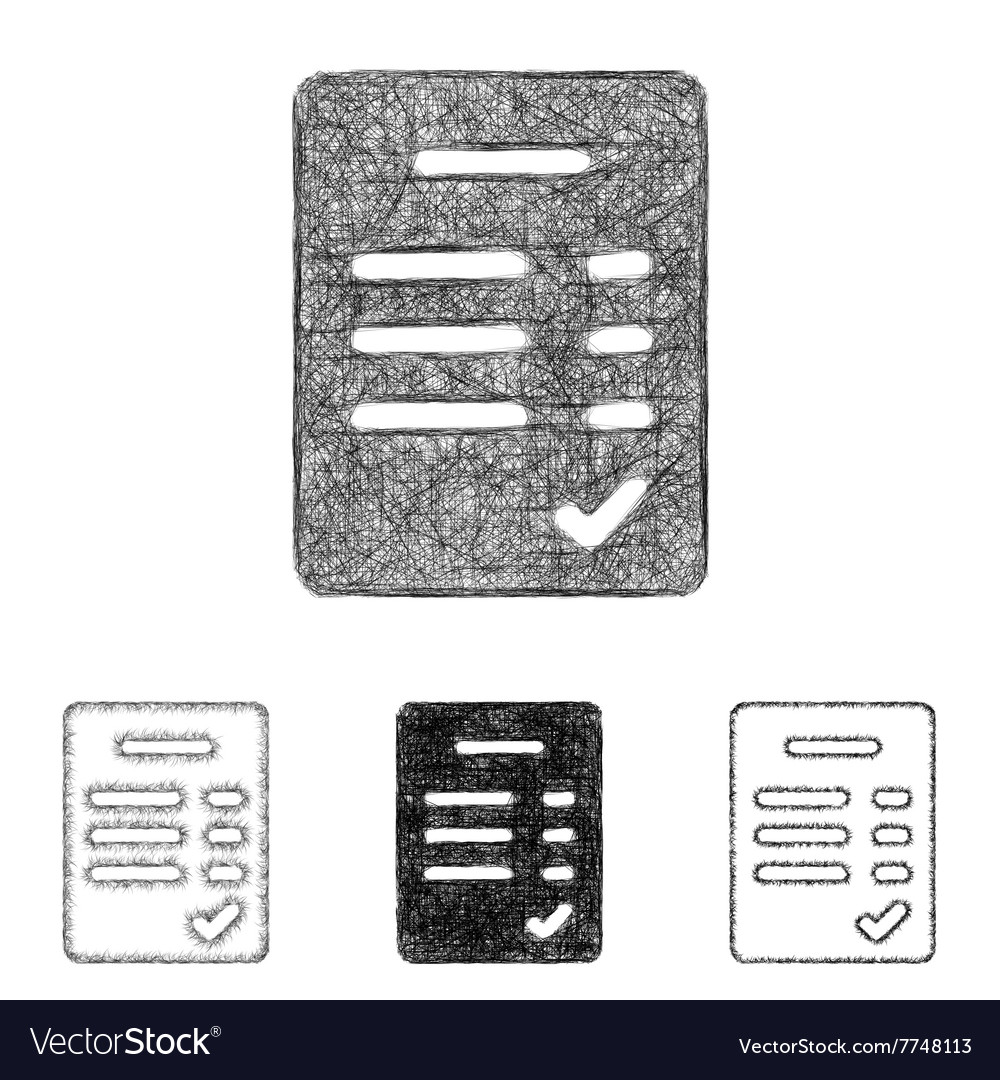 Verified icon set - sketch line art Royalty Free Vector Verified icon set - sketch line art Royalty Free Vector