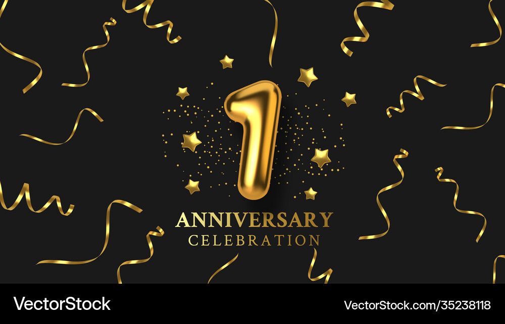 1th anniversary celebration number in form Vector Image