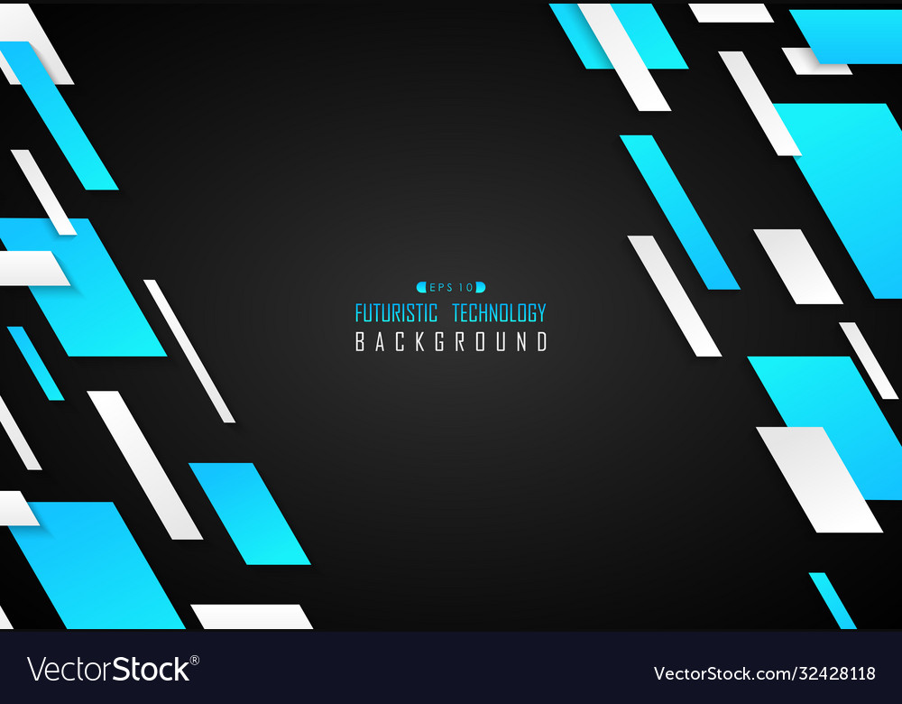 Abstract gradient blue and white rectangle Vector Image